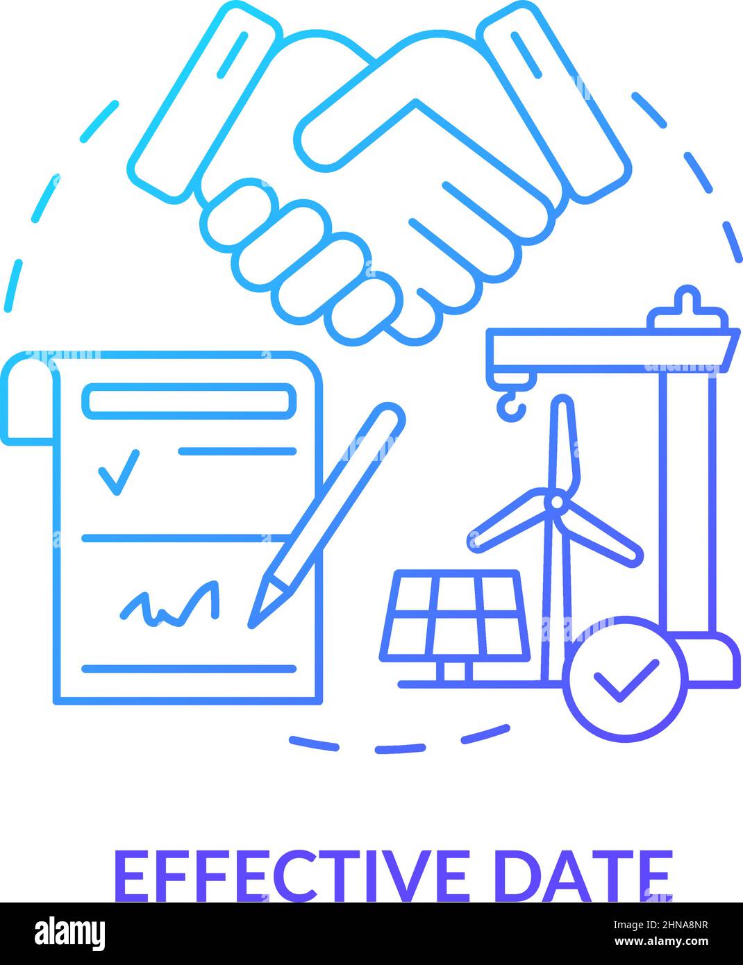 Effective date blue gradient concept icon Stock Vector Image & Art - Alamy