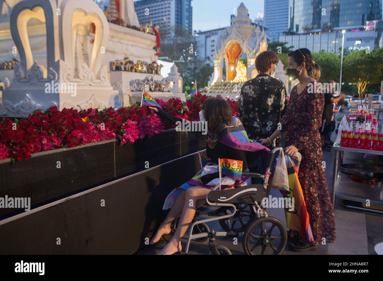 Bangkok, Bangkok, Thailand. 14th Feb, 2022. LGBTQ participants will ...