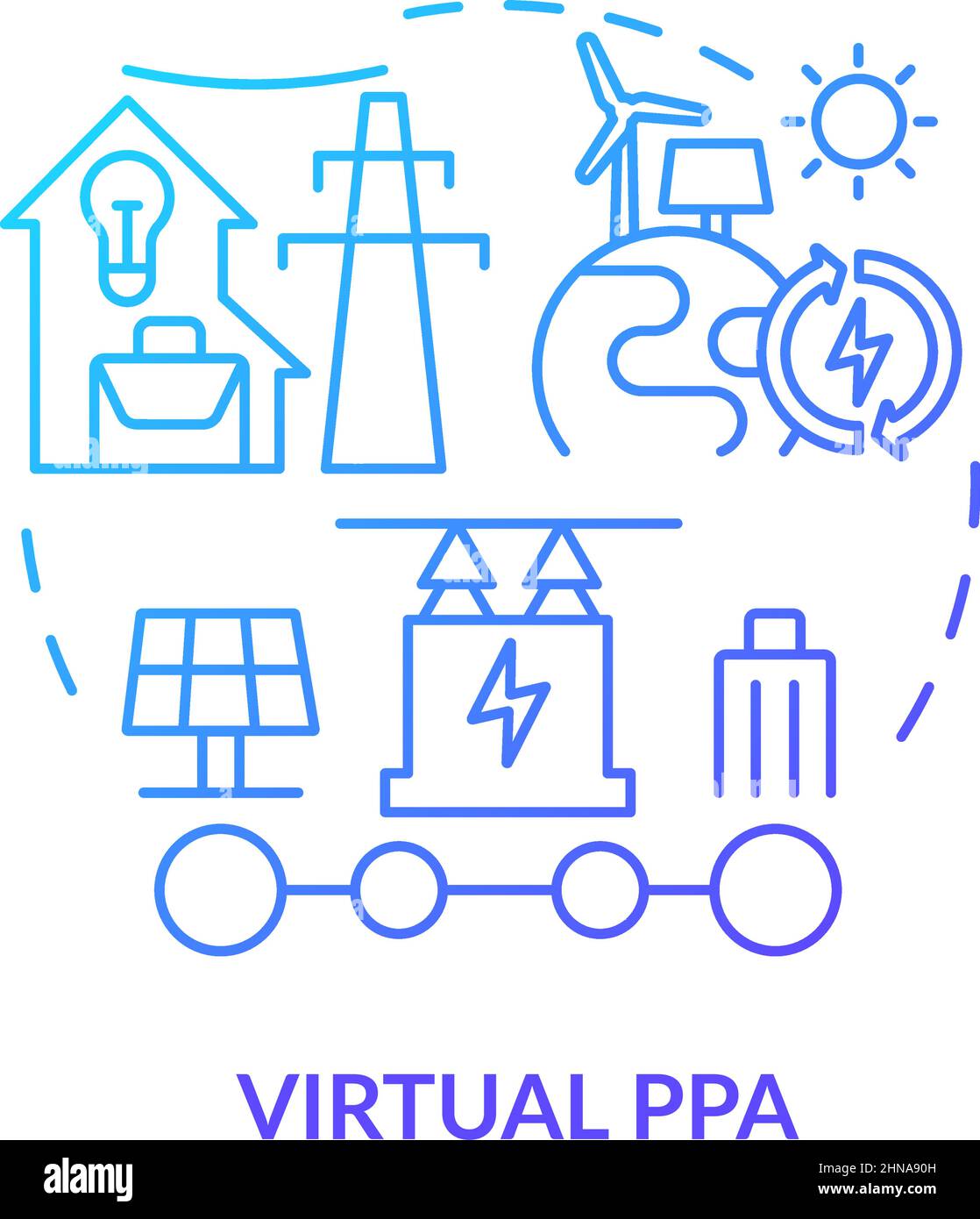 Virtual PPA blue gradient concept icon Stock Vector Image & Art - Alamy