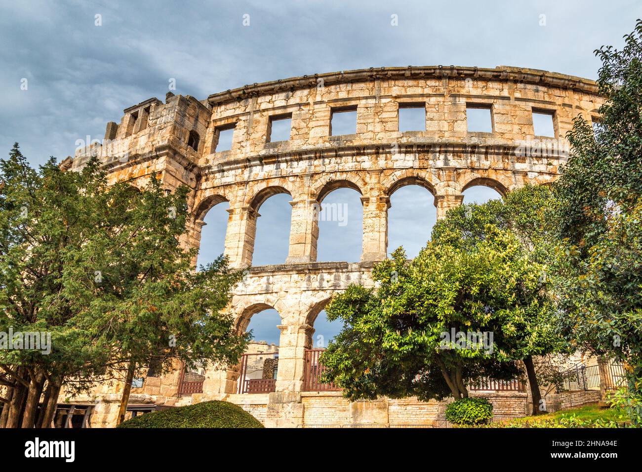 The Roman Arena in Pula, Croatia, Europe Stock Photo - Alamy
