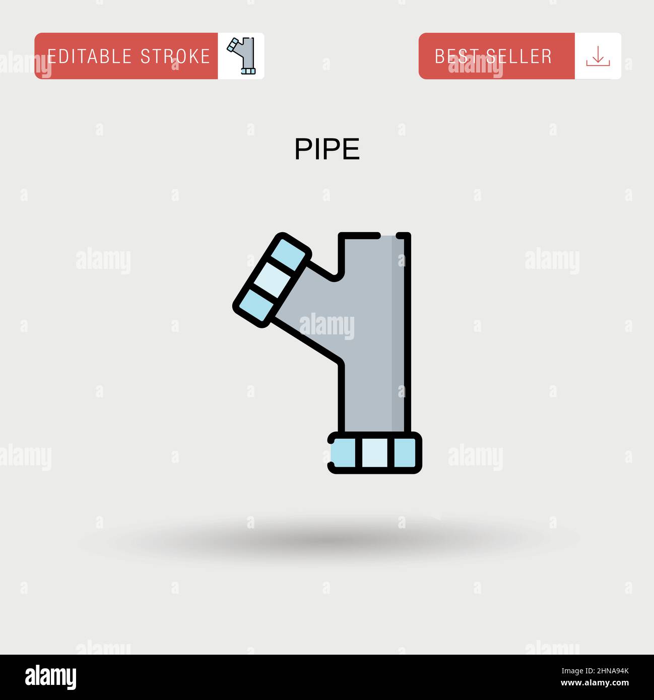 Pipe Simple vector icon Stock Vector Image & Art - Alamy