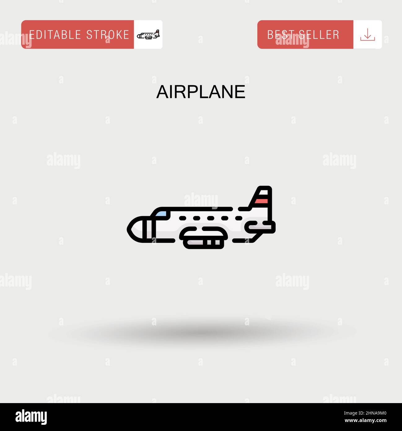 Airplane Simple vector icon Stock Vector Image & Art - Alamy