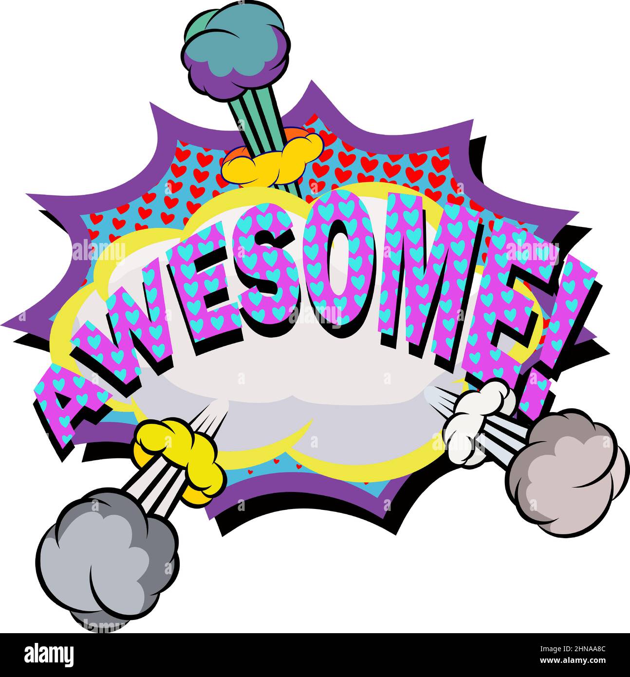 Awesome comic explosion bubble in popart vintage style. Cartoon style ...