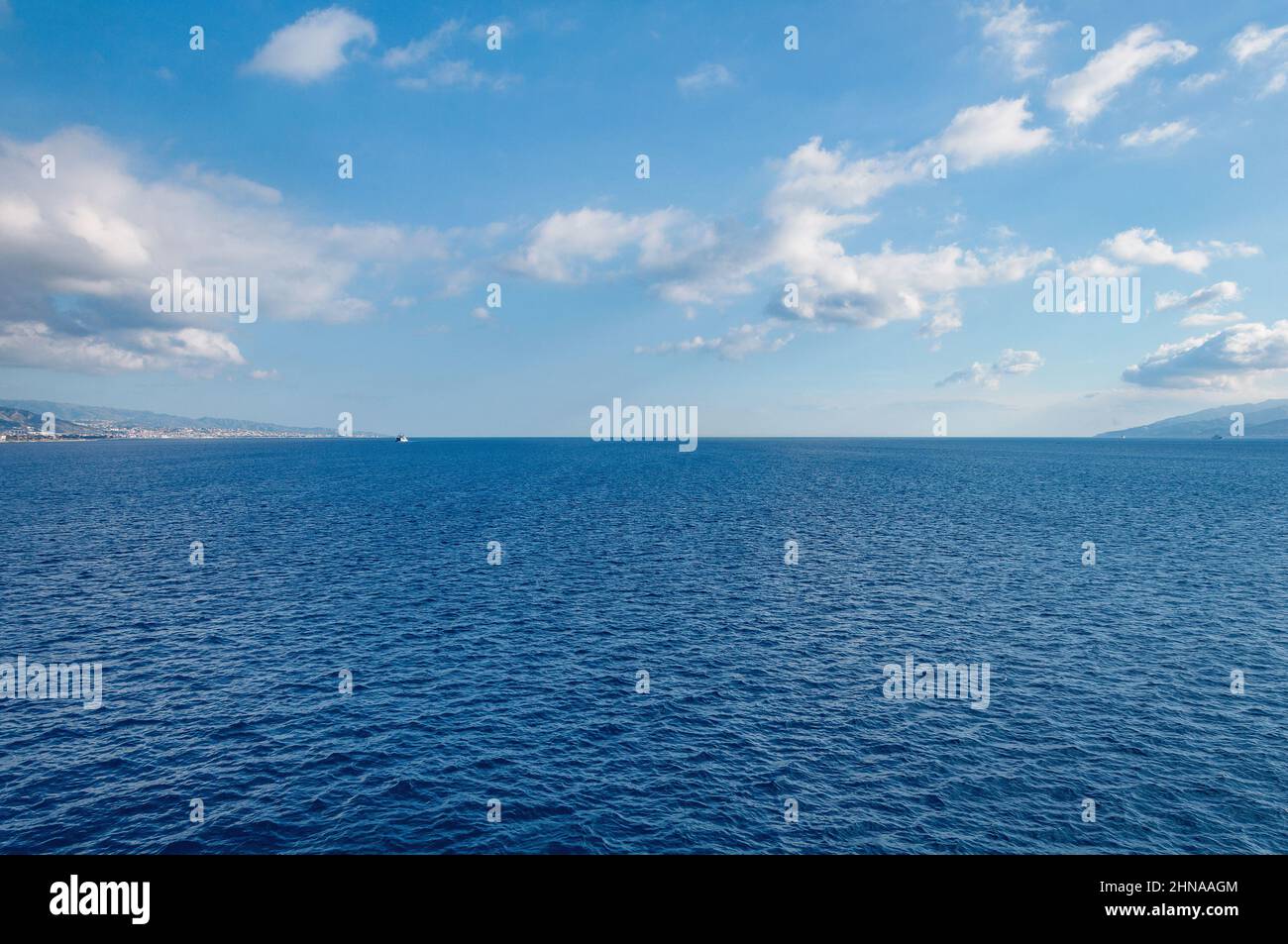 Strait of Messina at evening time. Sicily. Italy Stock Photo - Alamy