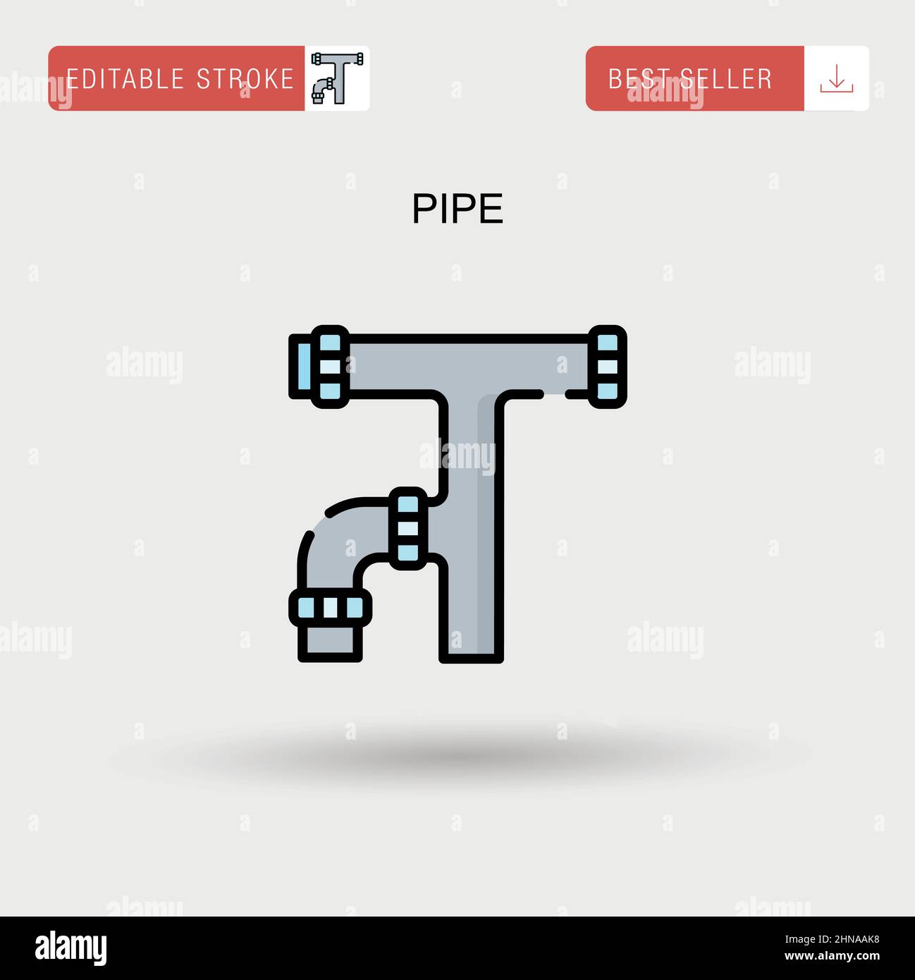Pipe Simple vector icon Stock Vector Image & Art - Alamy