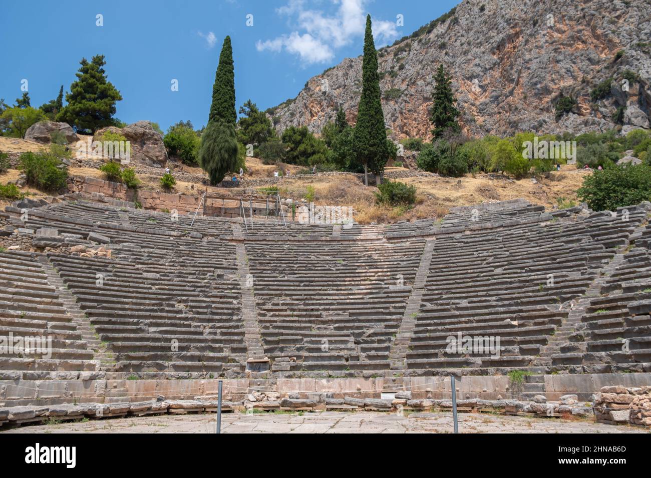 The ancient theatre at Delphi. Delphi was an important ancient Greek ...