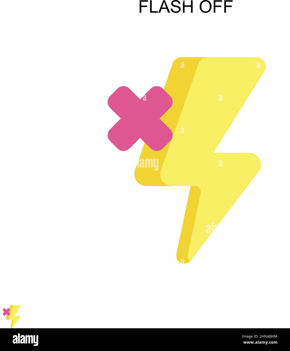 Flash off Simple vector icon. Illustration symbol design template for ...