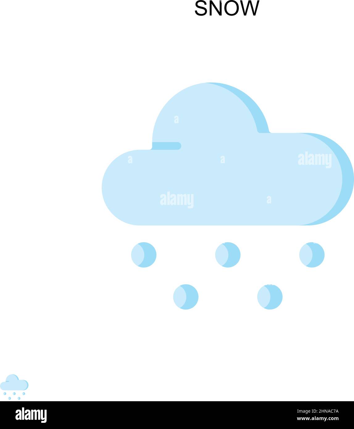 Snow Simple vector icon. Illustration symbol design template for web ...