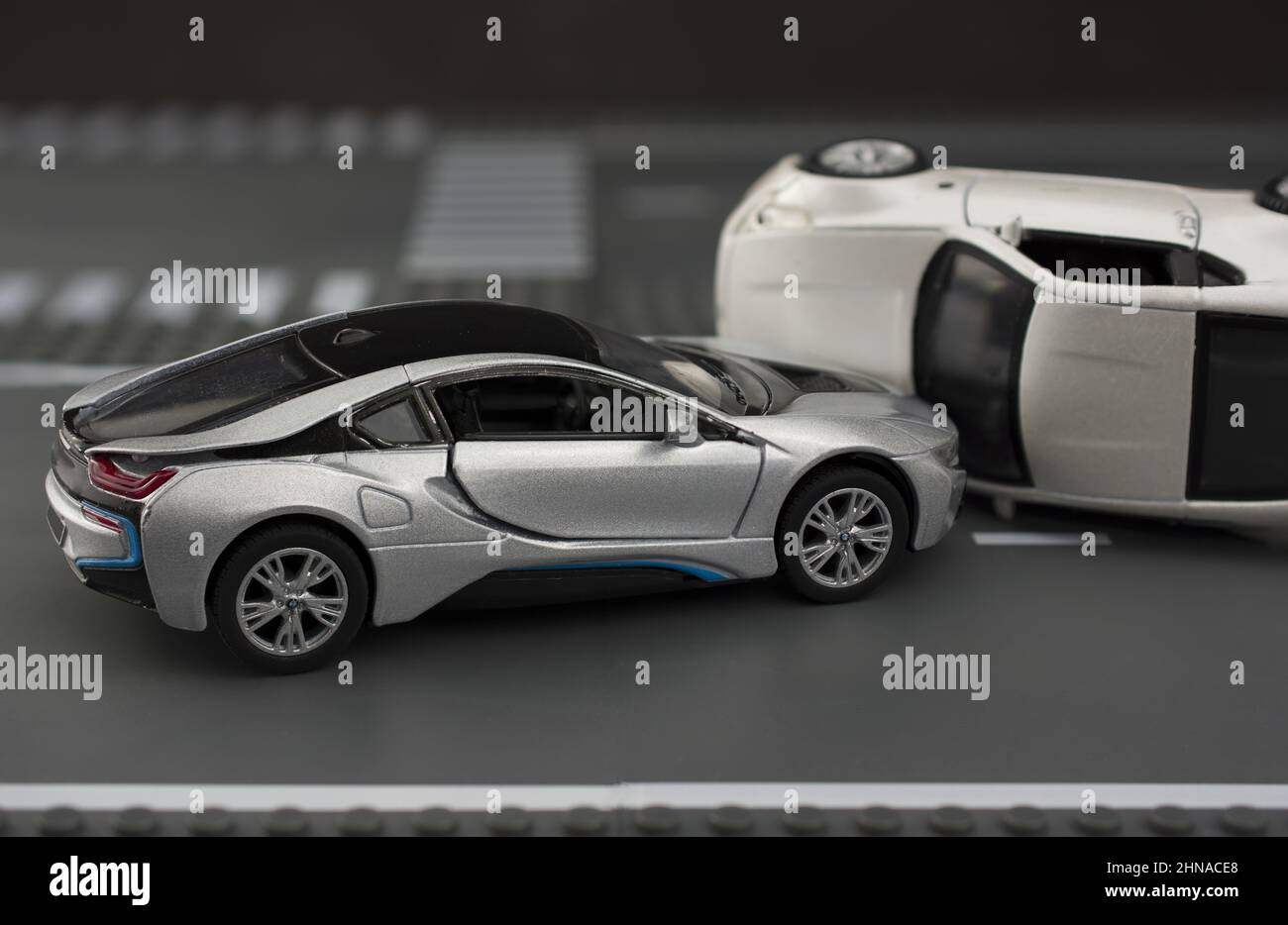 toy model cars on road Stock Photo - Alamy