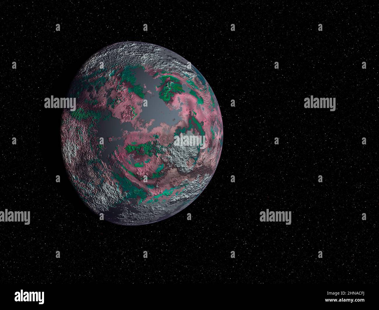 An Extraterrestrial Alien Planet in Space Stock Photo - Alamy