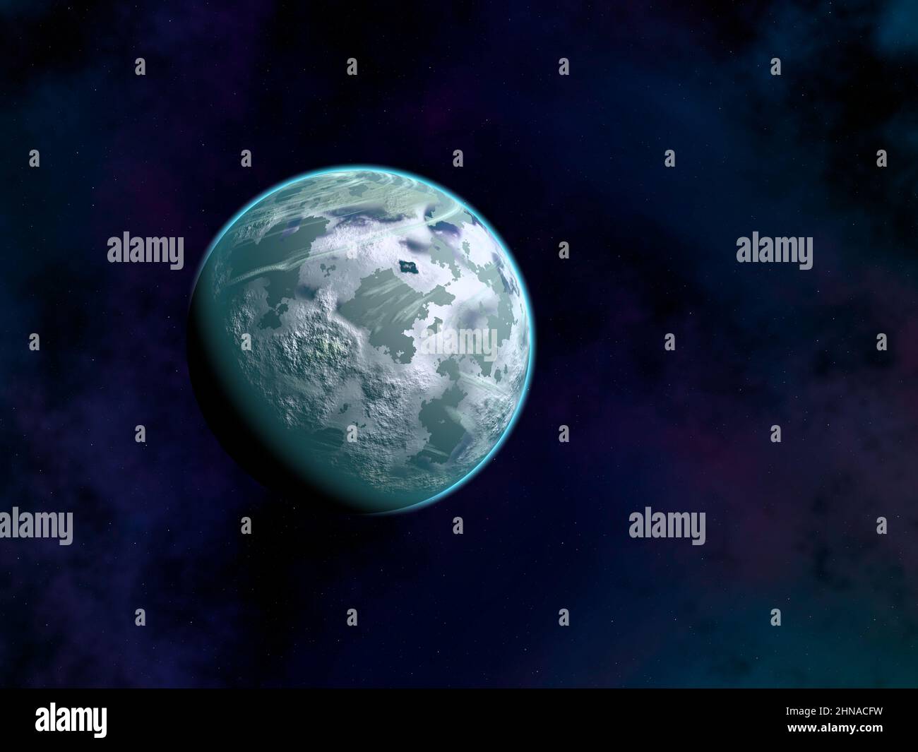 An Extraterrestrial Alien Planet in Space Stock Photo - Alamy