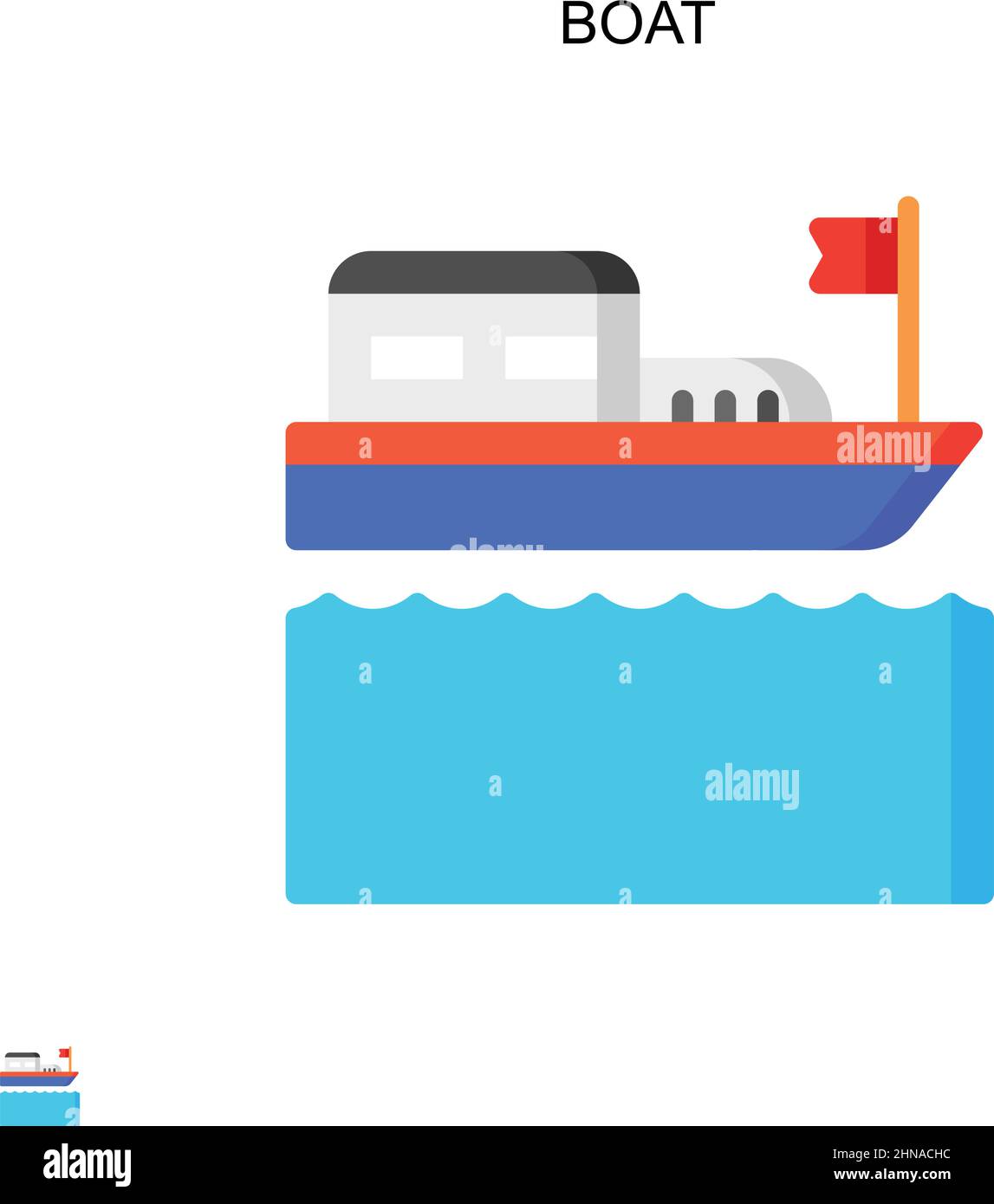 Boat Simple vector icon. Illustration symbol design template for web ...
