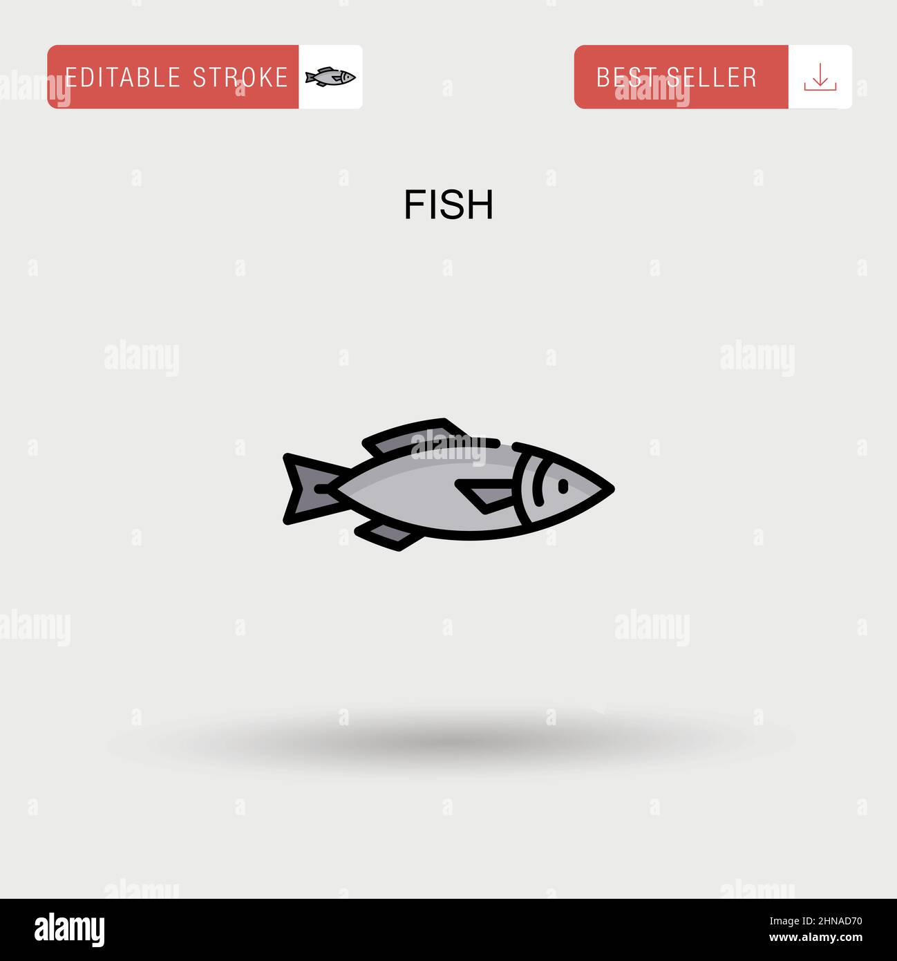 Fish Simple vector icon Stock Vector Image & Art - Alamy