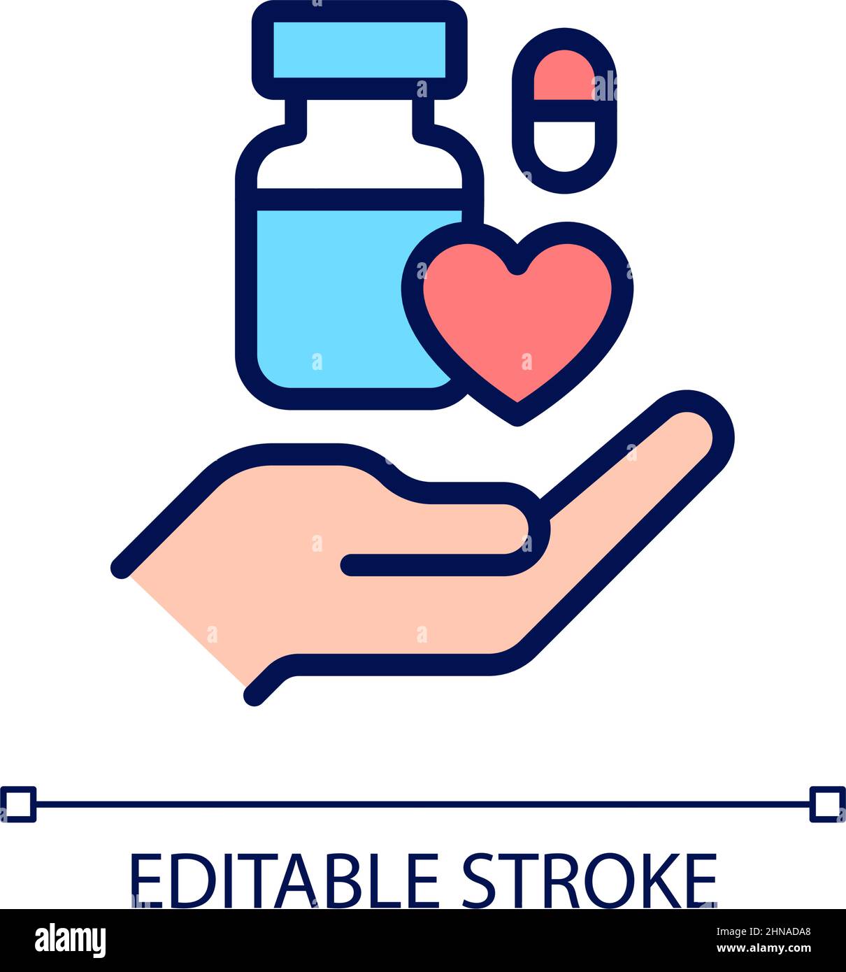 Medical donation pixel perfect RGB color icon Stock Vector Image & Art ...