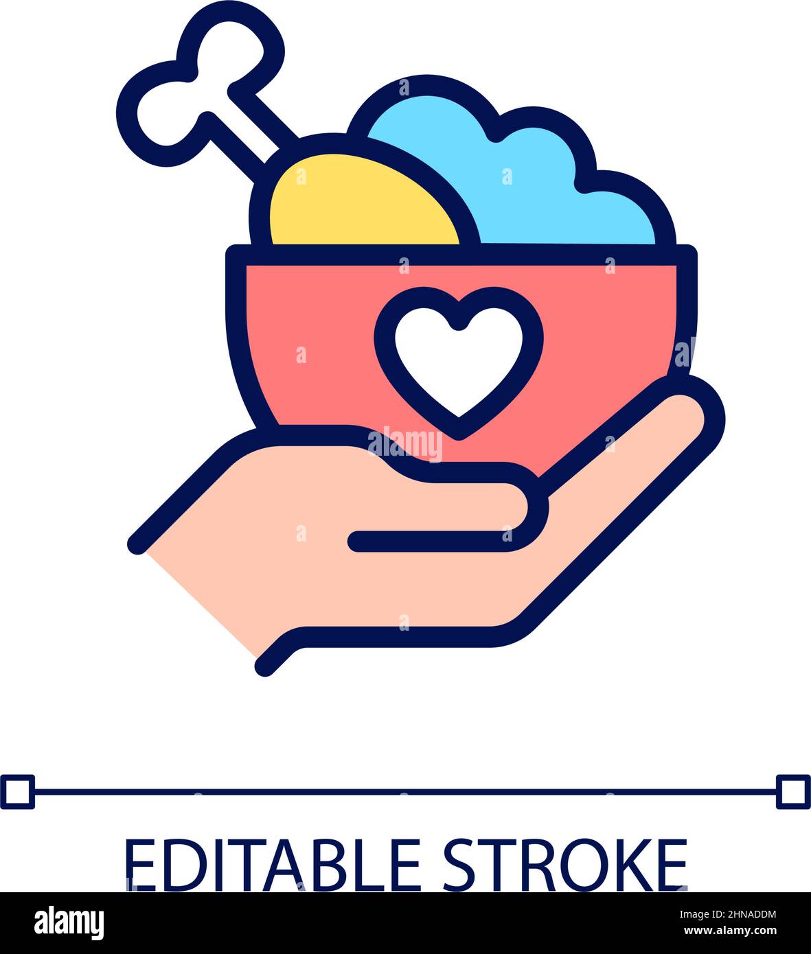 Food donation pixel perfect RGB color icon Stock Vector Image & Art - Alamy