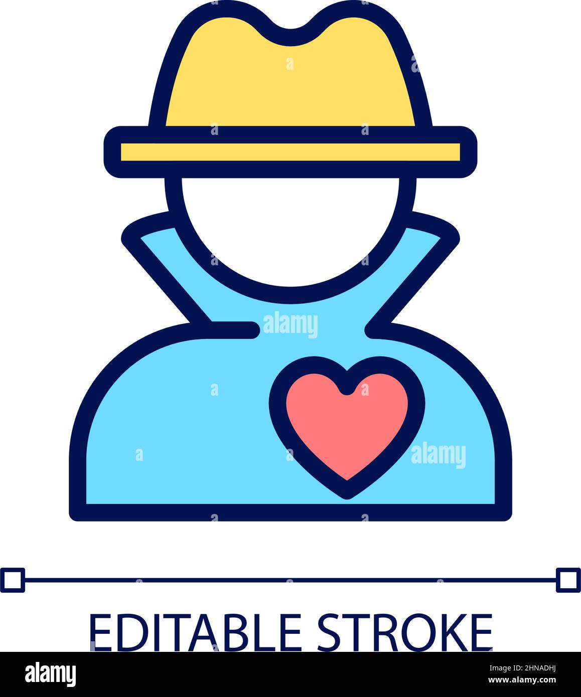 Anonymous donation pixel perfect RGB color icon Stock Vector Image ...