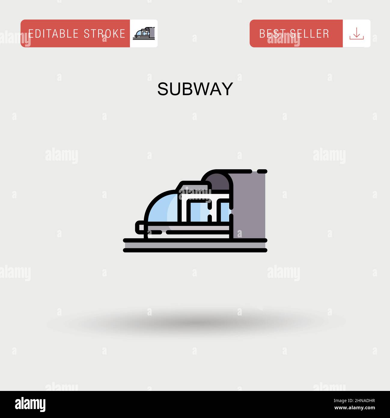 Subway Simple vector icon Stock Vector Image & Art - Alamy