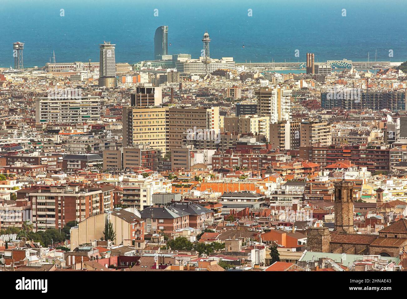 Aerial view of barcelona city hi-res stock photography and images - Alamy
