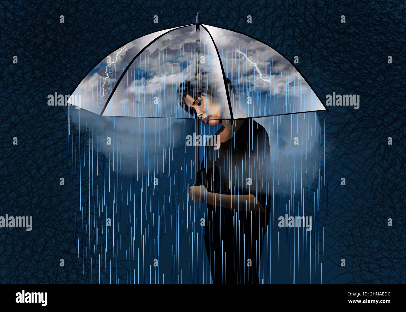 Sadness and depression and brain hi-res stock photography and images ...