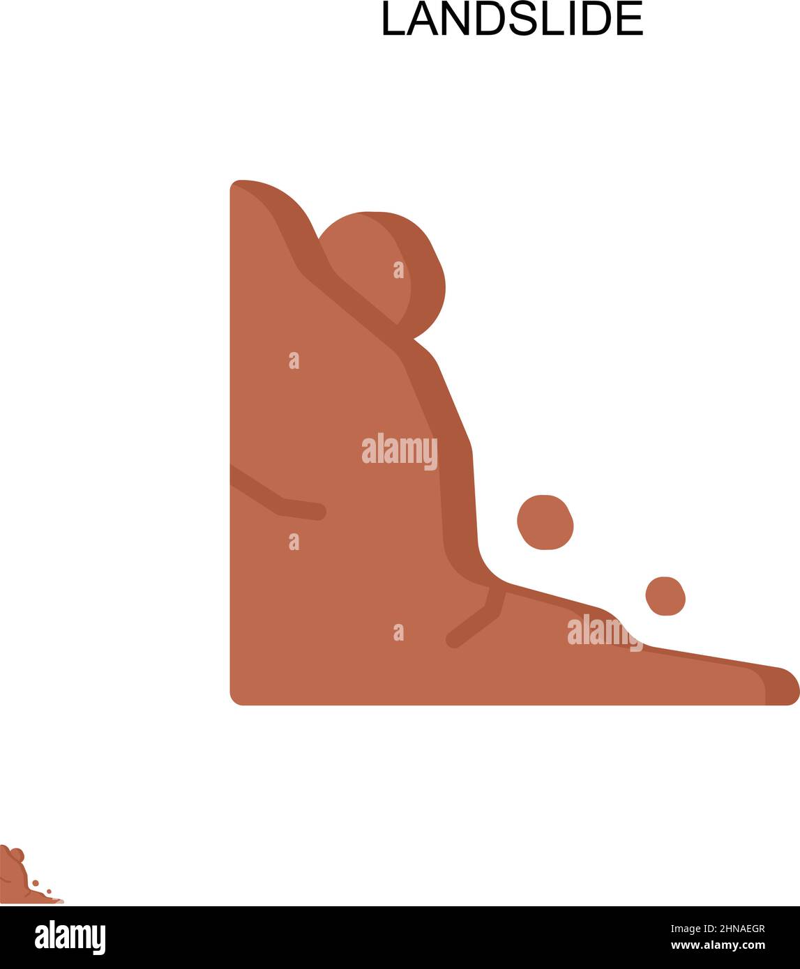 Landslide Simple vector icon. Illustration symbol design template for ...