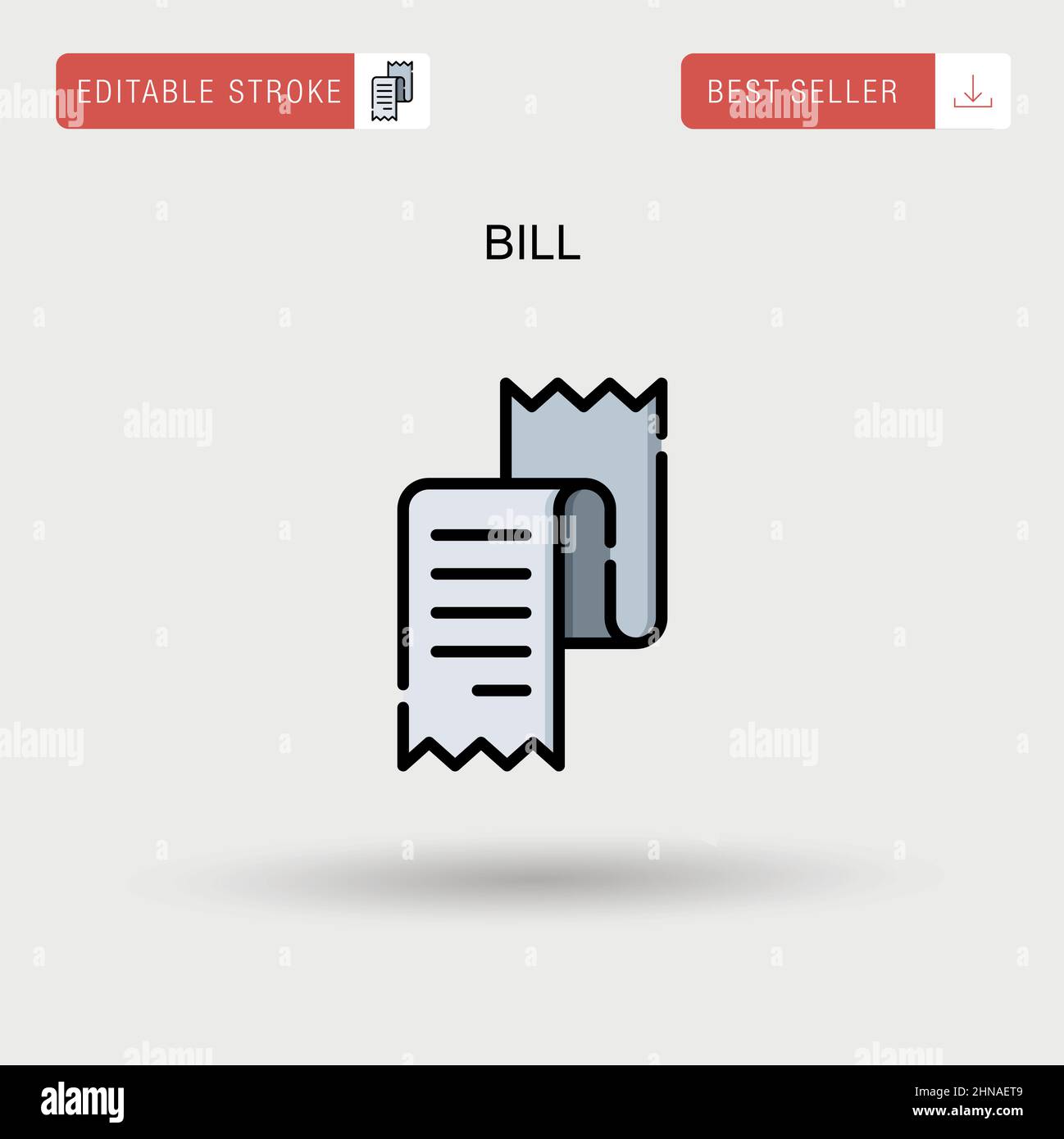 Bill Simple vector icon Stock Vector Image & Art - Alamy