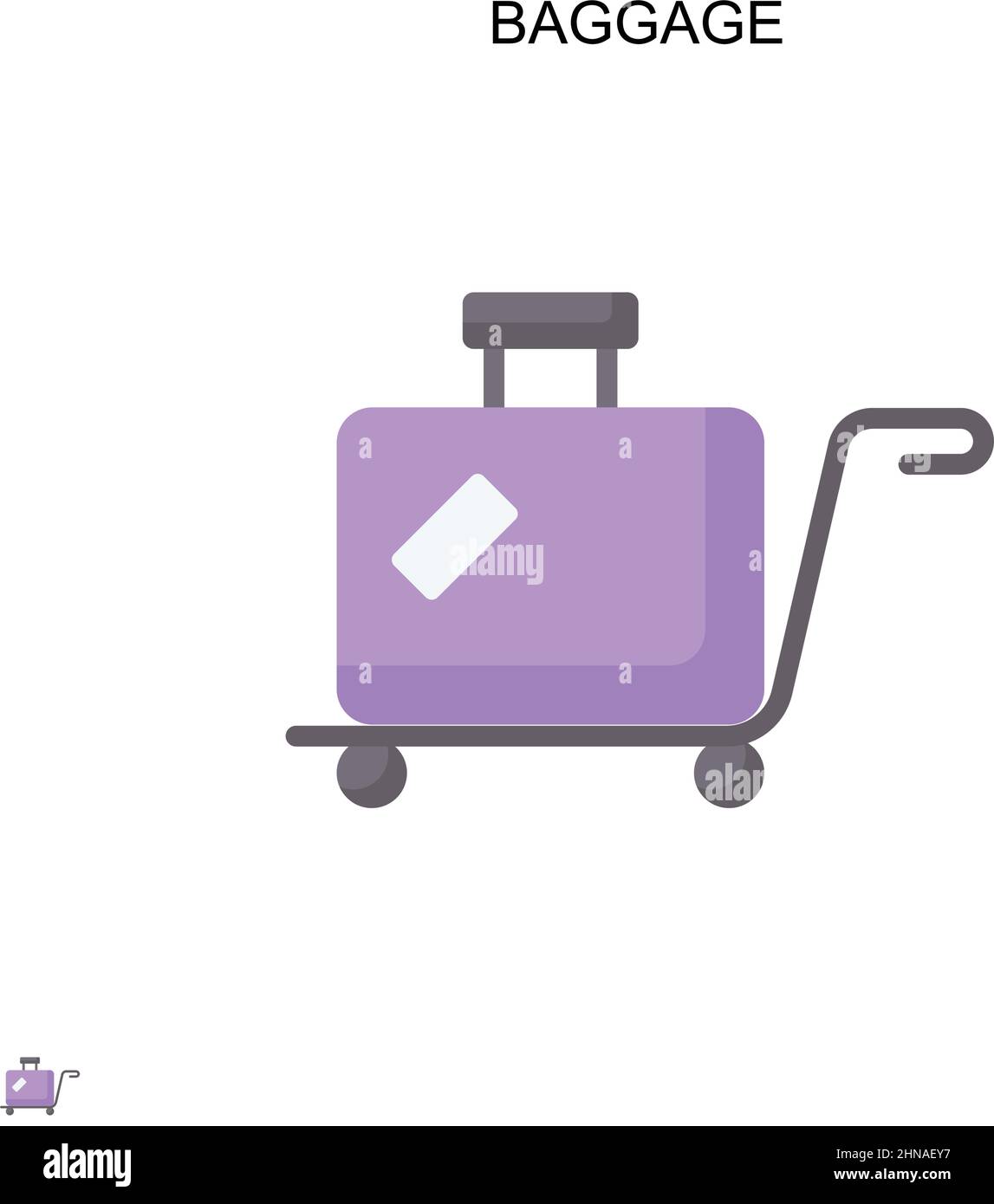 Baggage Simple vector icon. Illustration symbol design template for web ...