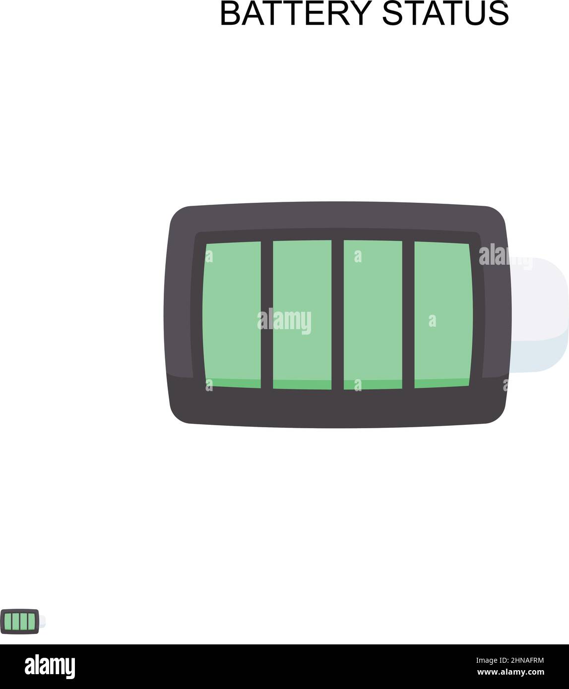 Battery status Simple vector icon. Illustration symbol design template ...