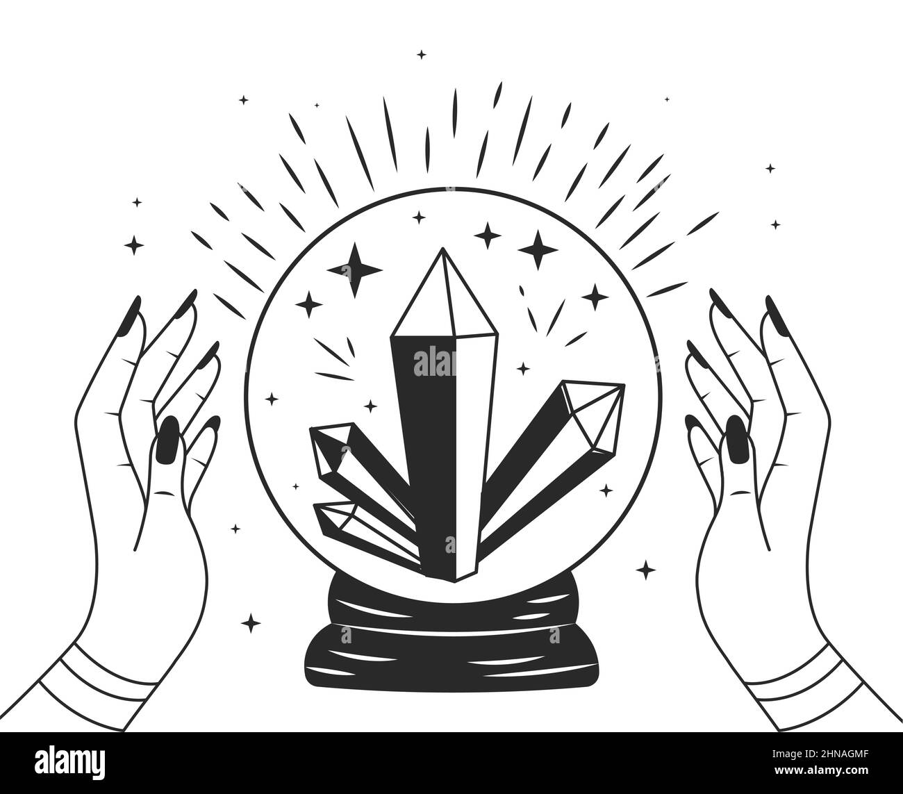 Magic crystal ball Stock Vector Image & Art - Alamy