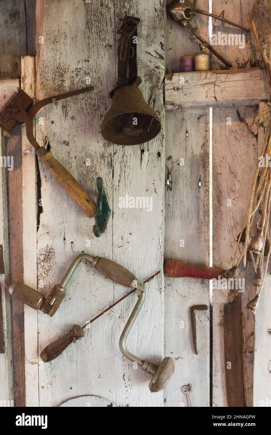 Antique tools display hi-res stock photography and images - Alamy