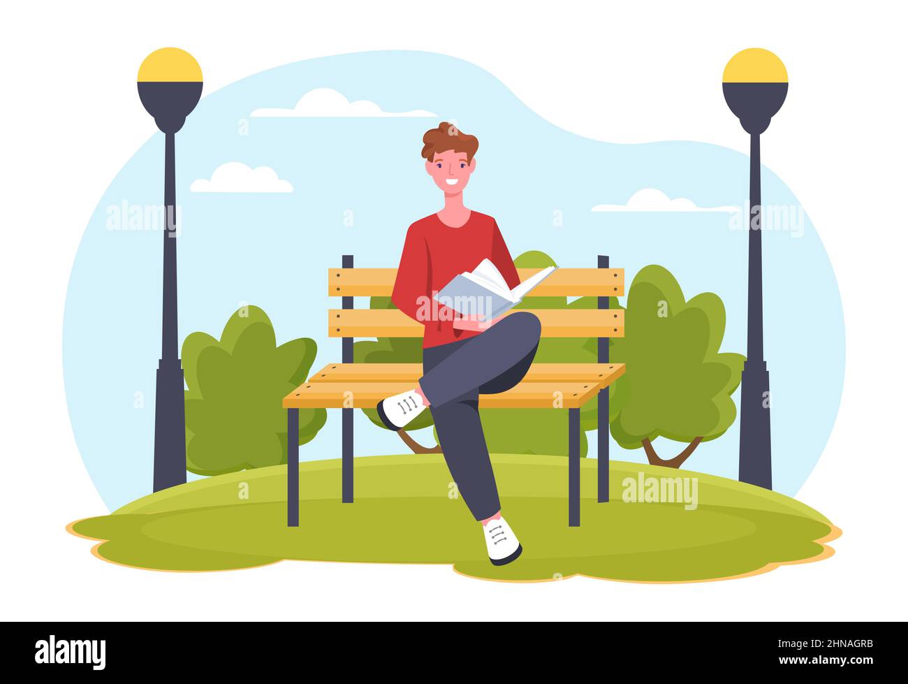 Outside read Stock Vector Images - Alamy