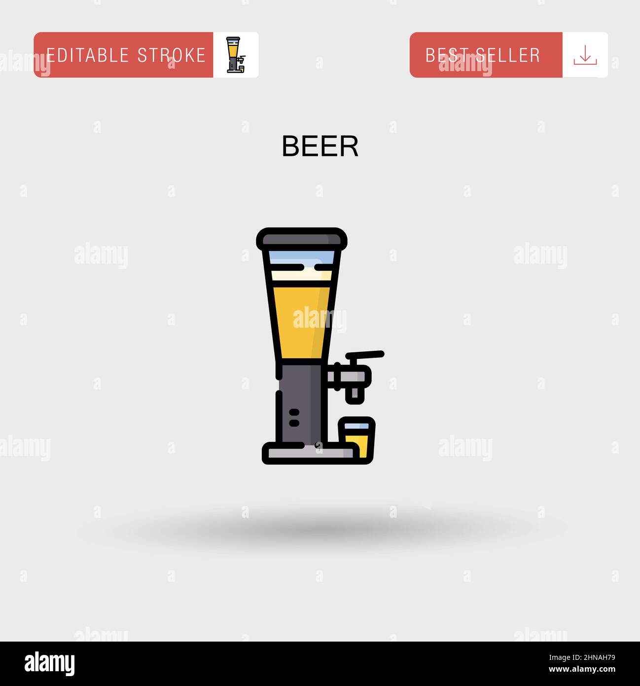 Beer Simple vector icon Stock Vector Image & Art - Alamy