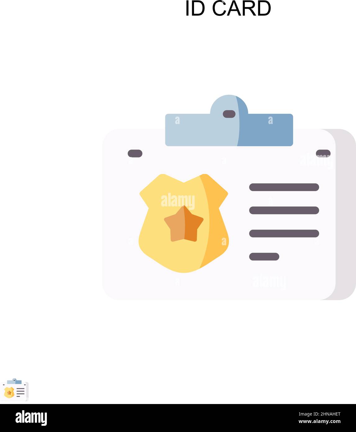 Employee identity card vector hi-res stock photography and images - Alamy