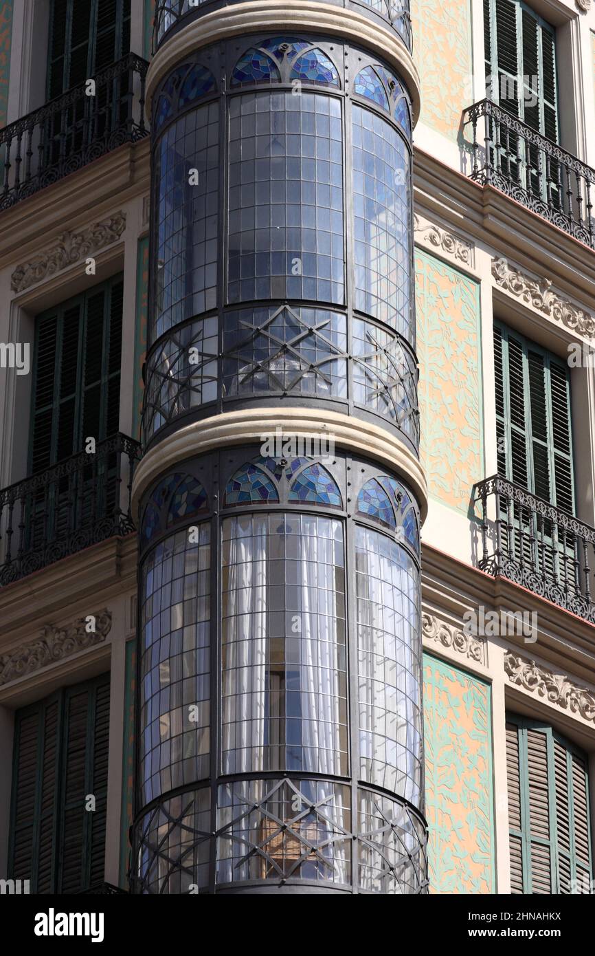 These is corner tower of building, Barcelona Stock Photo - Alamy