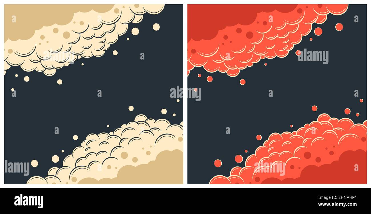 Smoke cloud frame in comic book cartoon style Stock Vector Image & Art ...