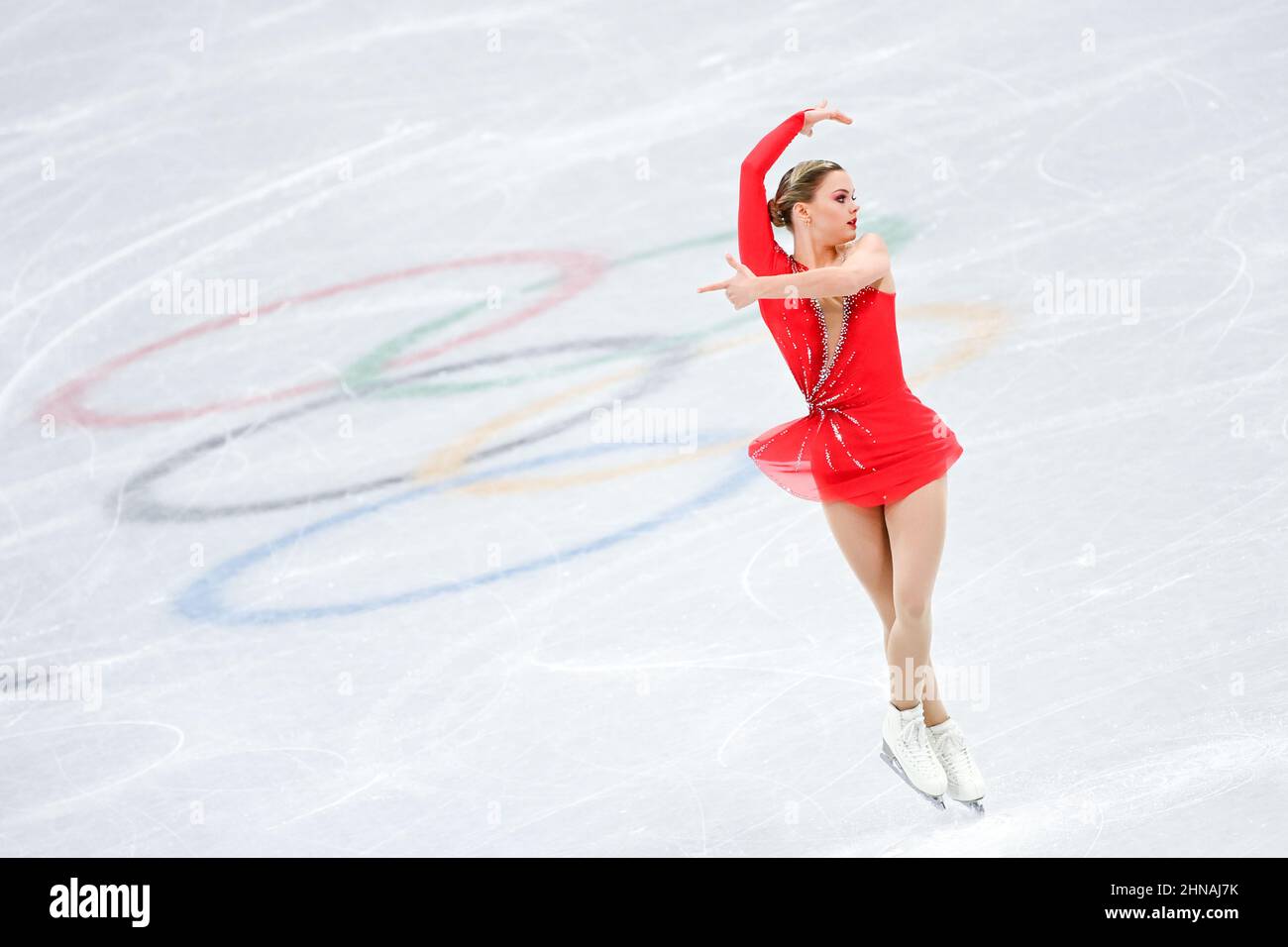 Beijing, China. 15th Feb, 2022. Loena Hendrickx of Belgium performs ...