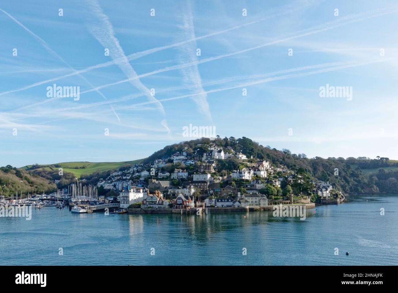 View of Kingswear from Dartmouth in Devon Stock Photo - Alamy