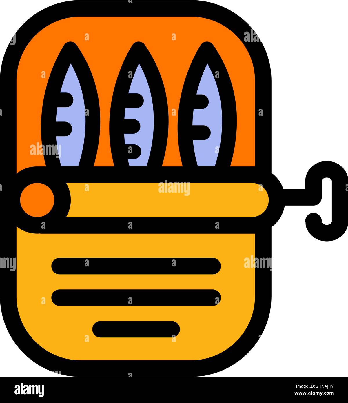 Open can of herring Stock Vector Images - Alamy