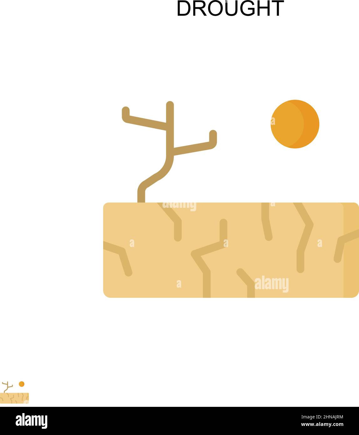 Drought Simple vector icon. Illustration symbol design template for web ...