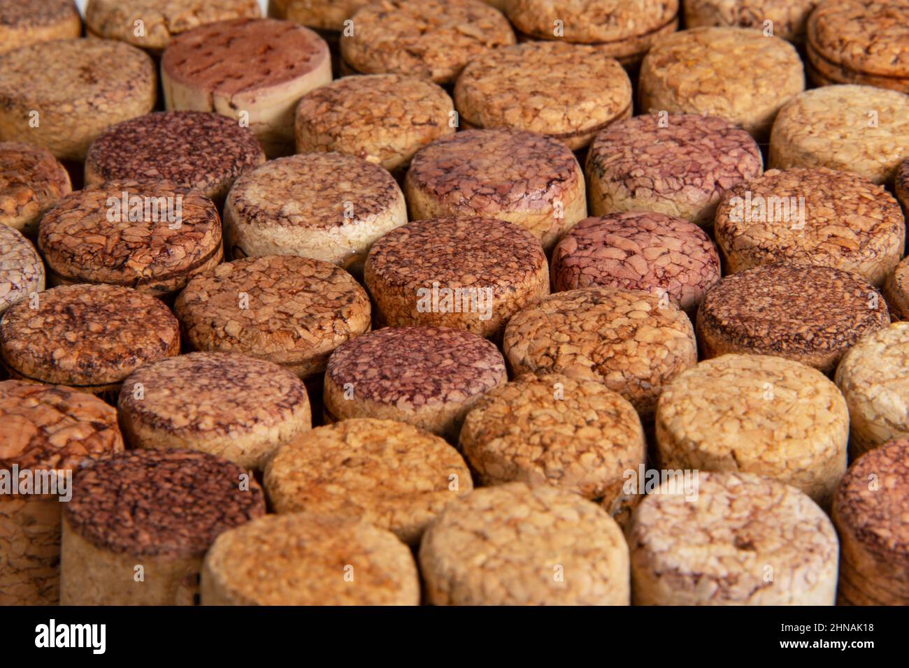 Old vintage wine corks texture background Stock Photo - Alamy