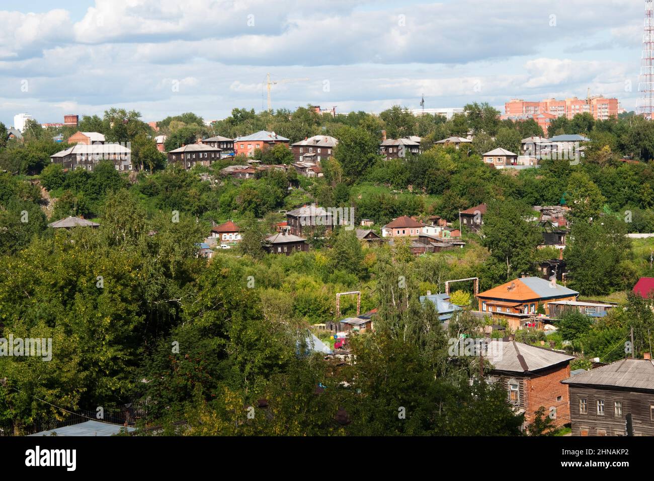 Beautiful view of Tomsk, considered one of the oldest towns in Siberia ...