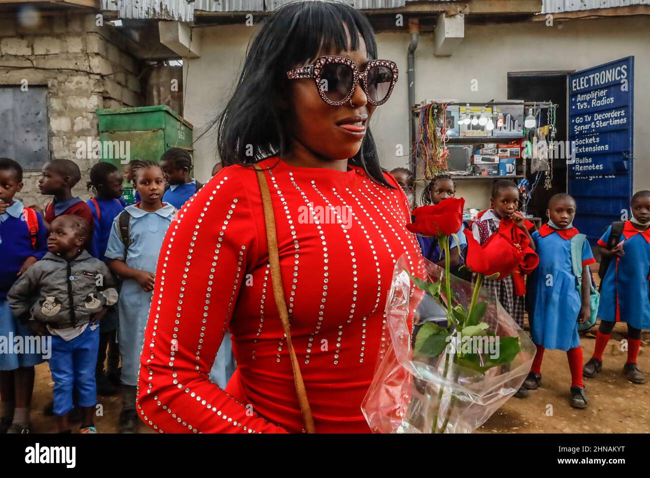 Nairobi, Kenya. 14th Feb, 2022. Shariffa Wamboi an upcoming socialite ...