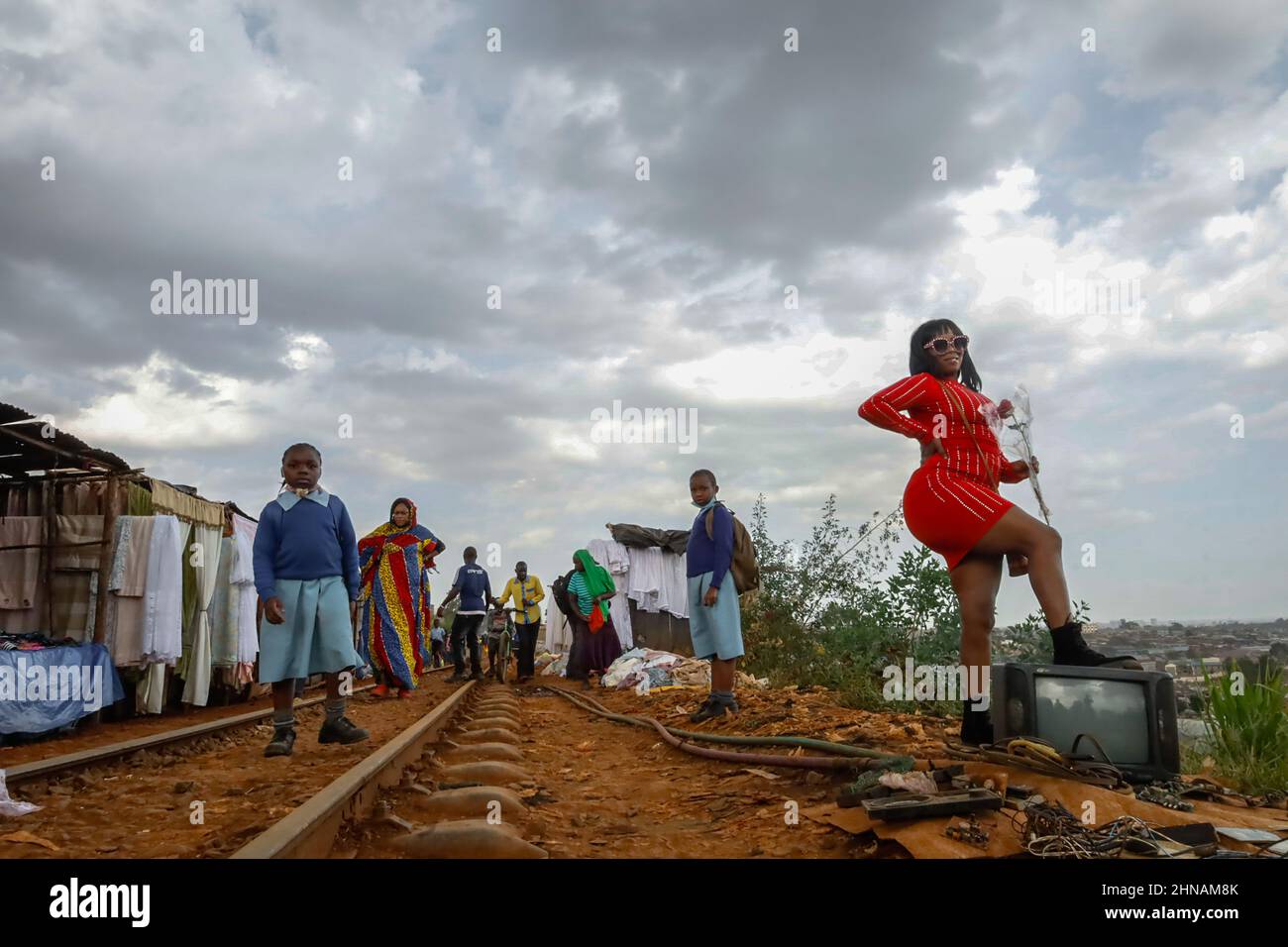 Nairobi, Kenya. 14th Feb, 2022. Shariffa Wamboi an upcoming socialite ...