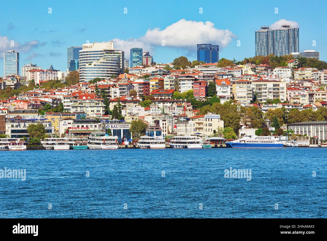ISTANBUL, TURKEY - October 9th, 2019: Genuine architecture along the ...