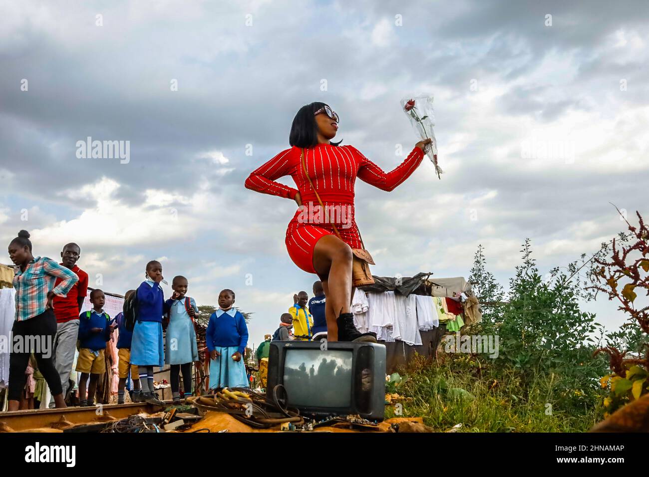 Nairobi, Kenya. 14th Feb, 2022. Shariffa Wamboi an upcoming socialite ...