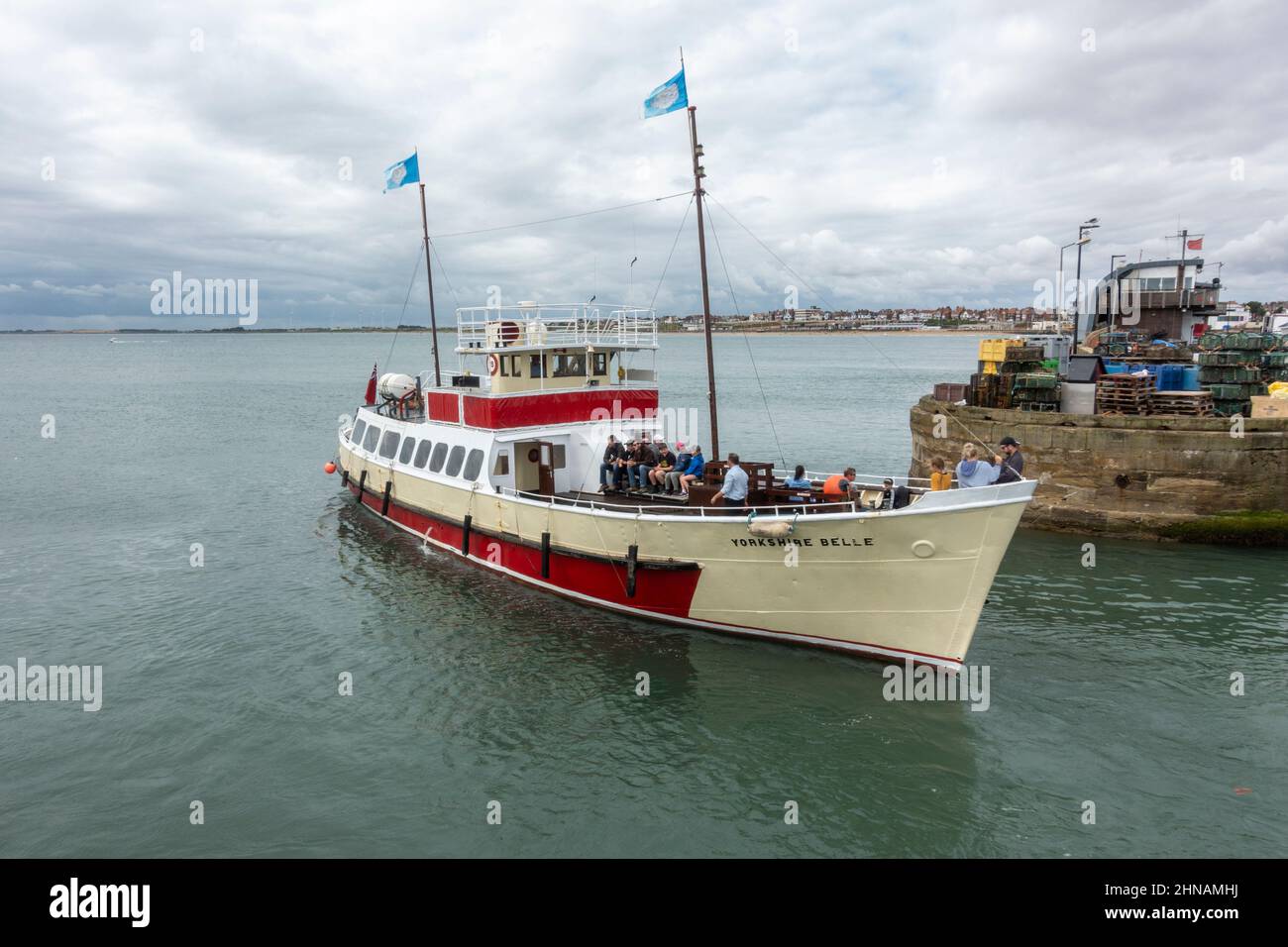 The Yorkshire Belle returning from a trip to sea, entering Bridlington ...