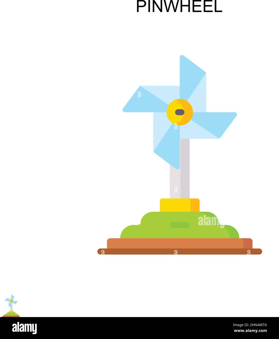 Pinwheel Simple vector icon. Illustration symbol design template for ...