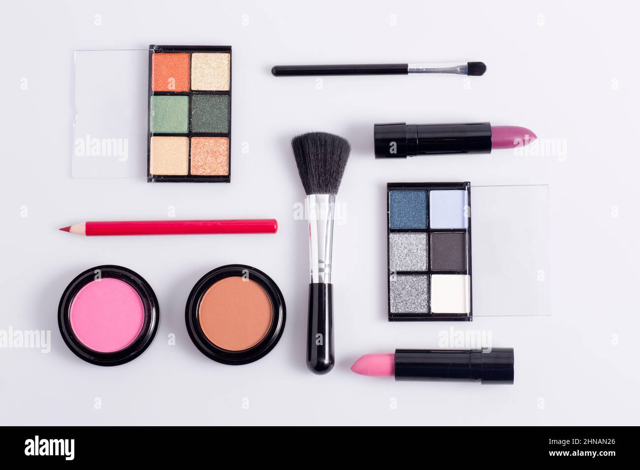 makeup of different colors of women for the face Stock Photo - Alamy