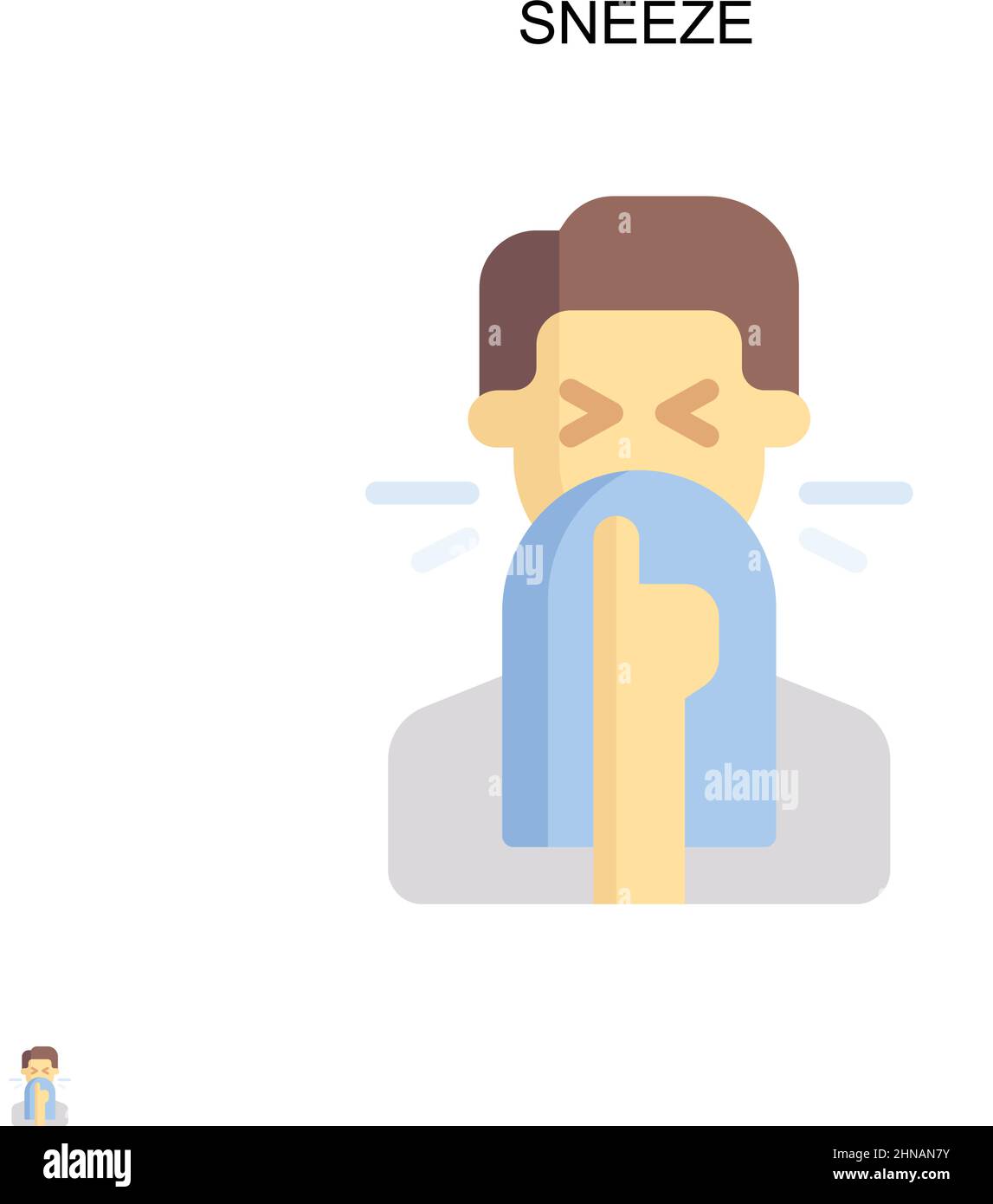 Sneeze Simple vector icon. Illustration symbol design template for web ...