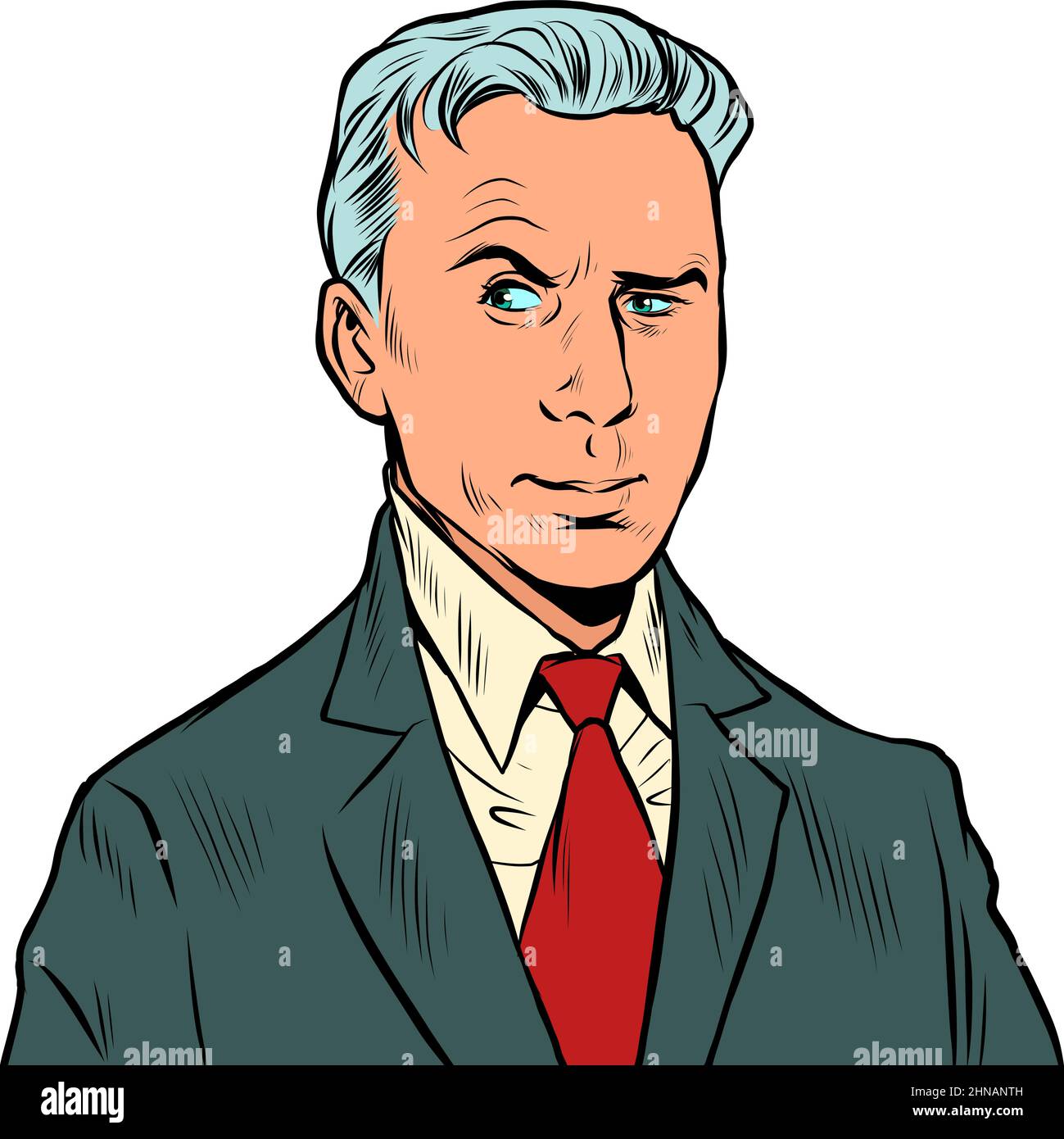 Serious confidence Stock Vector Images - Alamy