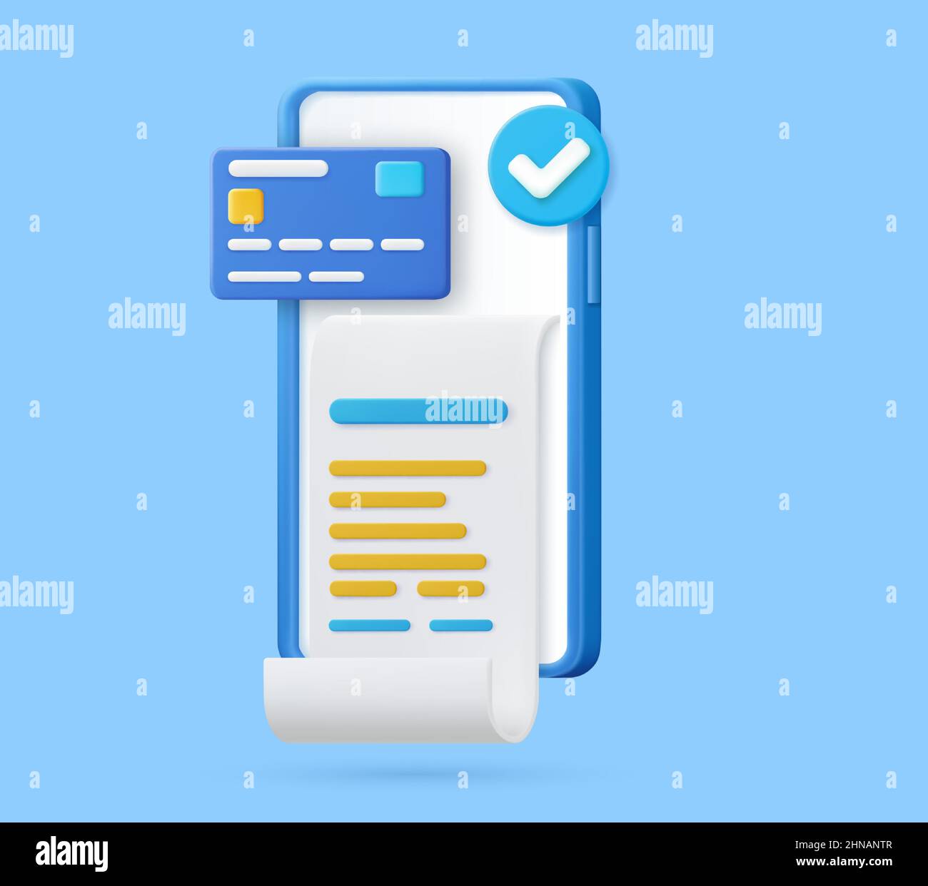 3D bill payment Stock Vector Image & Art - Alamy
